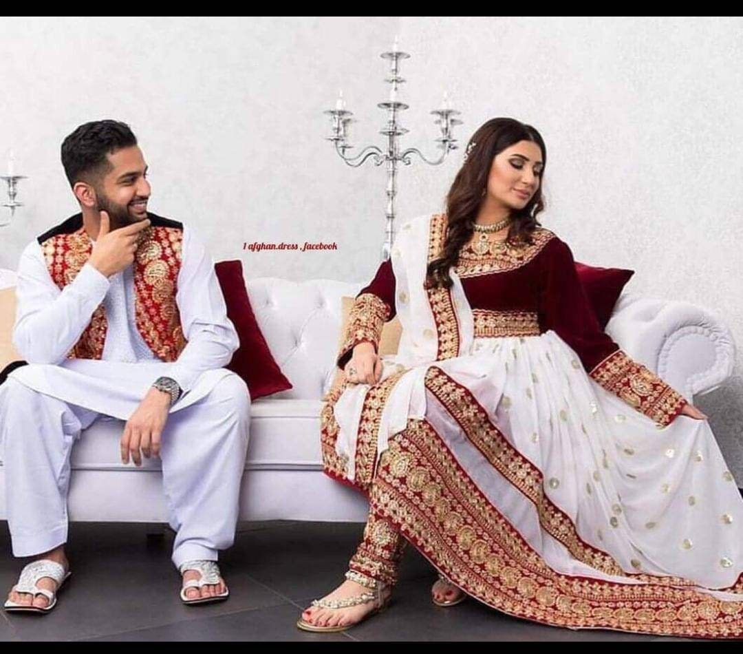 Wedding Afghan Dress for Women - Traditional Afghan Dress With Full ...