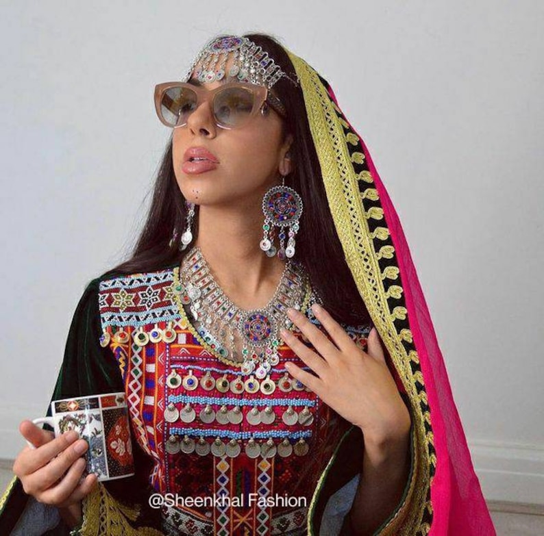 Afghan Mathapati Afghan Jewelry Set Hand Made Afghani Head - Etsy