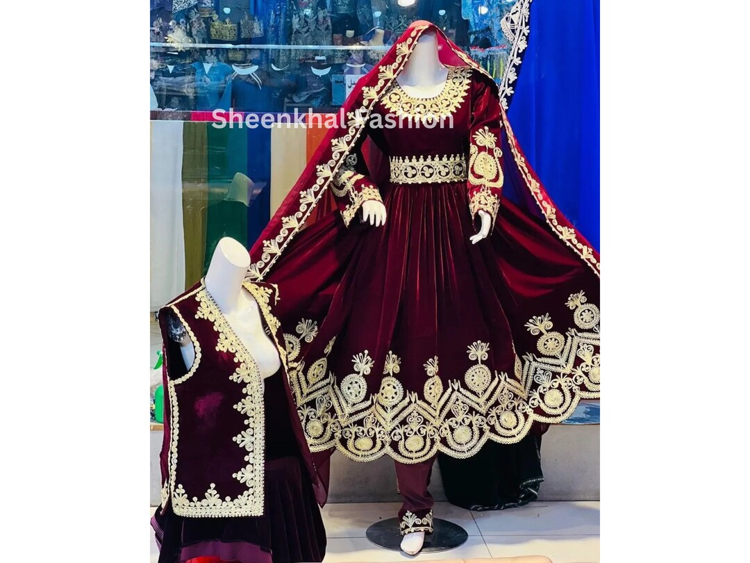 Handmade Traditional Afghani Dress | Afghan Women Dress | Afghani Dress ...