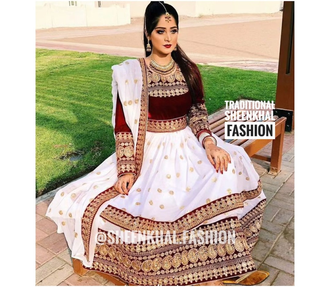 Traditional Afghan Wedding Dress - Afghan Traditional Dress With Full ...