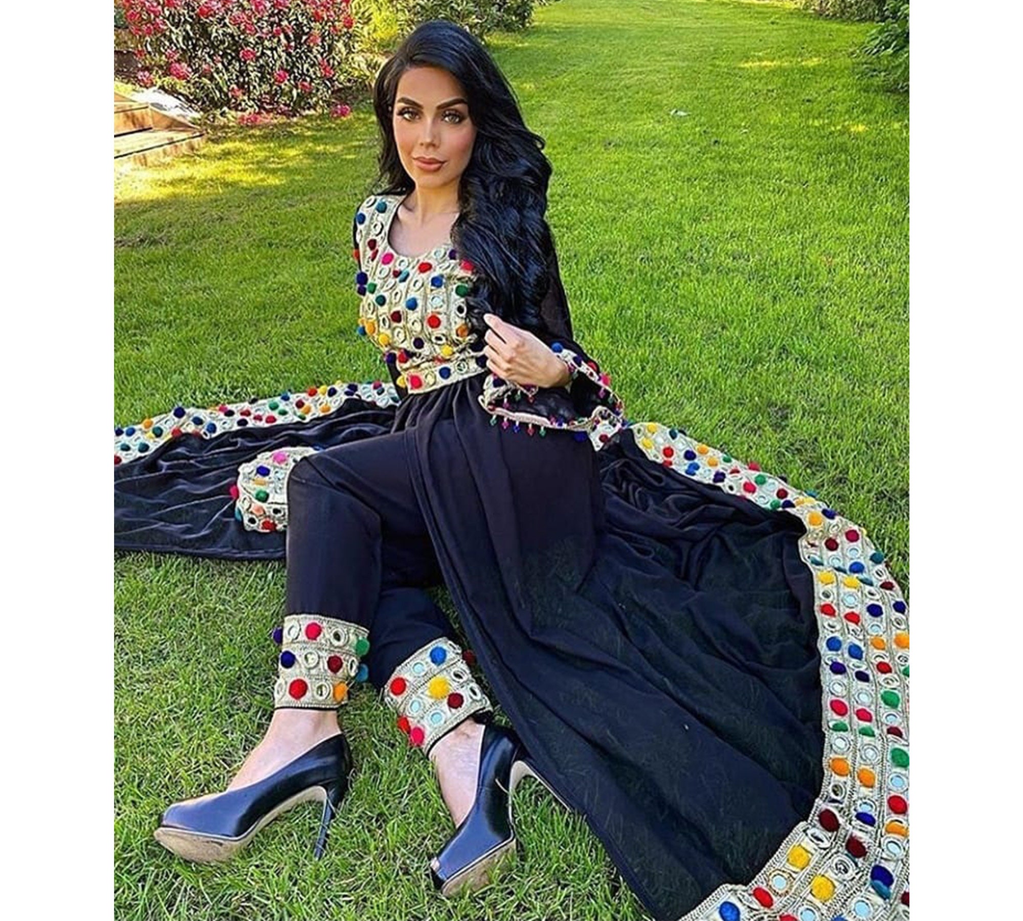 Traditional Afghan Dress With Full Hand Made Embroidery - Etsy