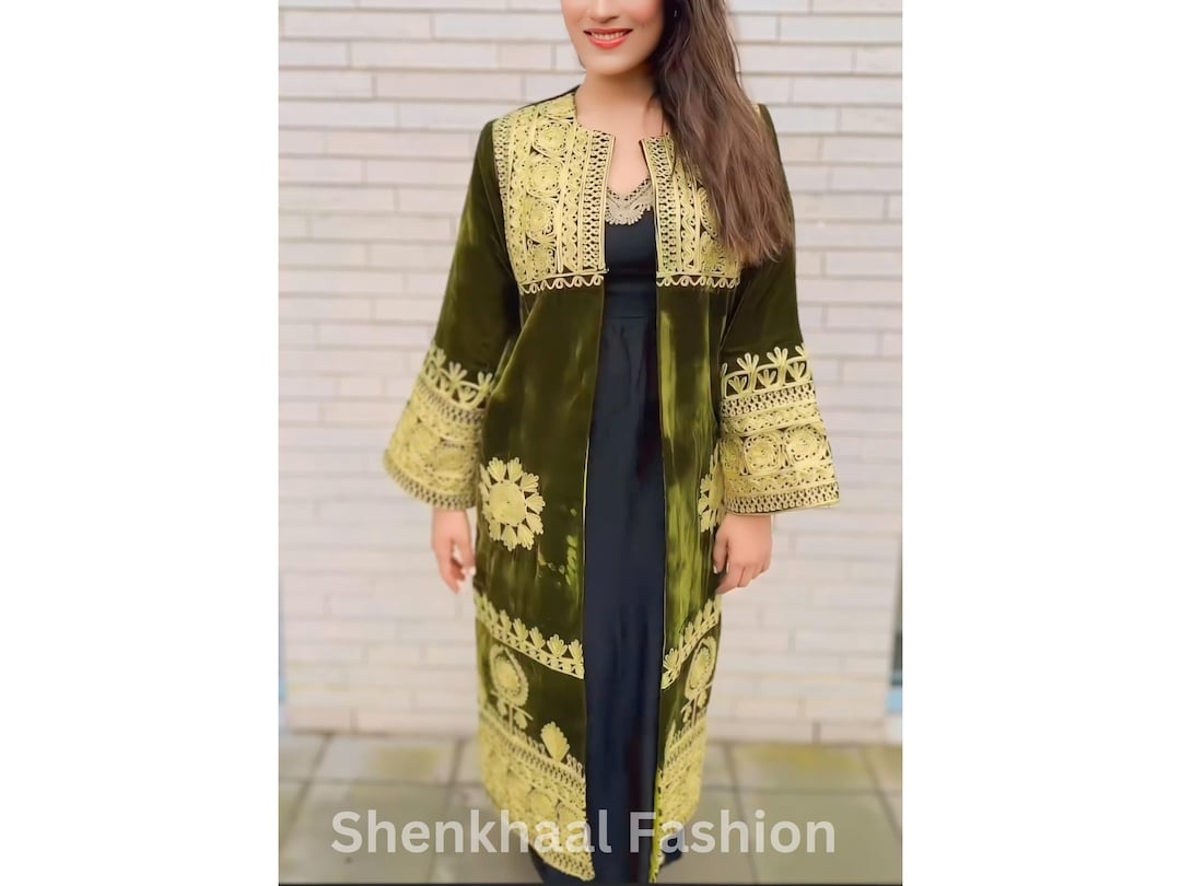 Traditional Afghan Long Coat Chapan Full of Charma Embroidery - Etsy