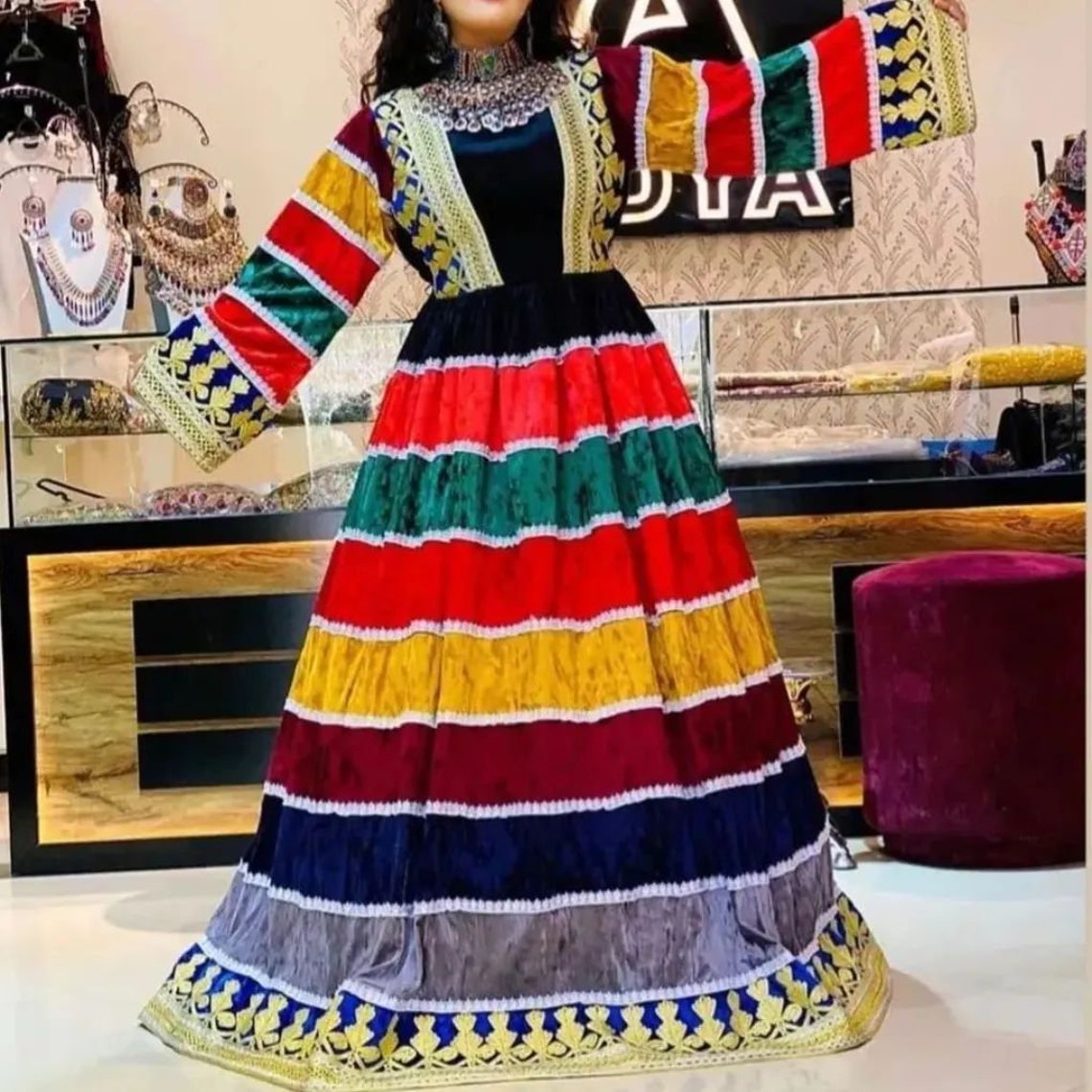 Multi Layer Afghan Dress for Women - Traditional Afghan Dress - Etsy