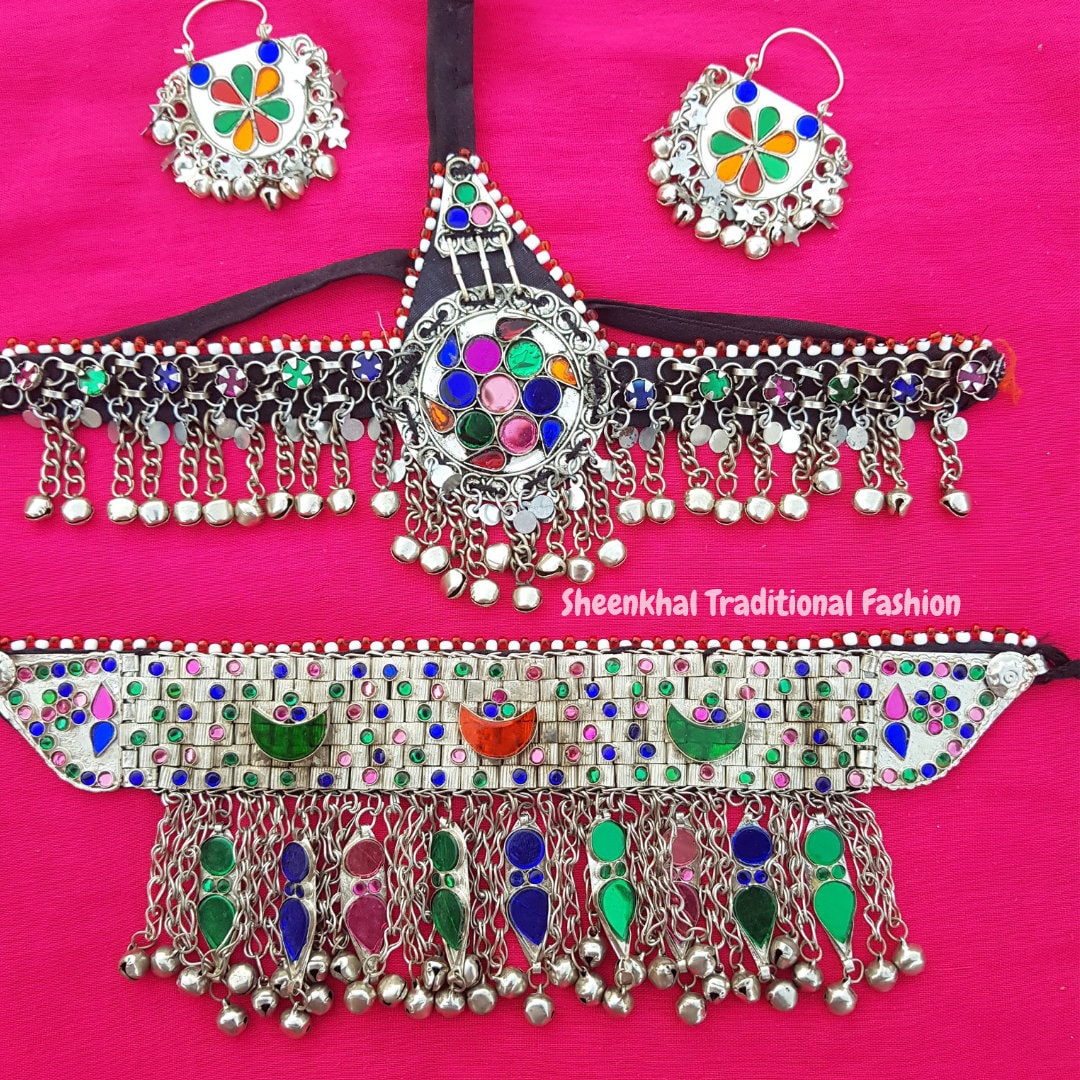 Afghan Jewelry Set Hand Made Afghani Necklace and Earrings Kuchi ...