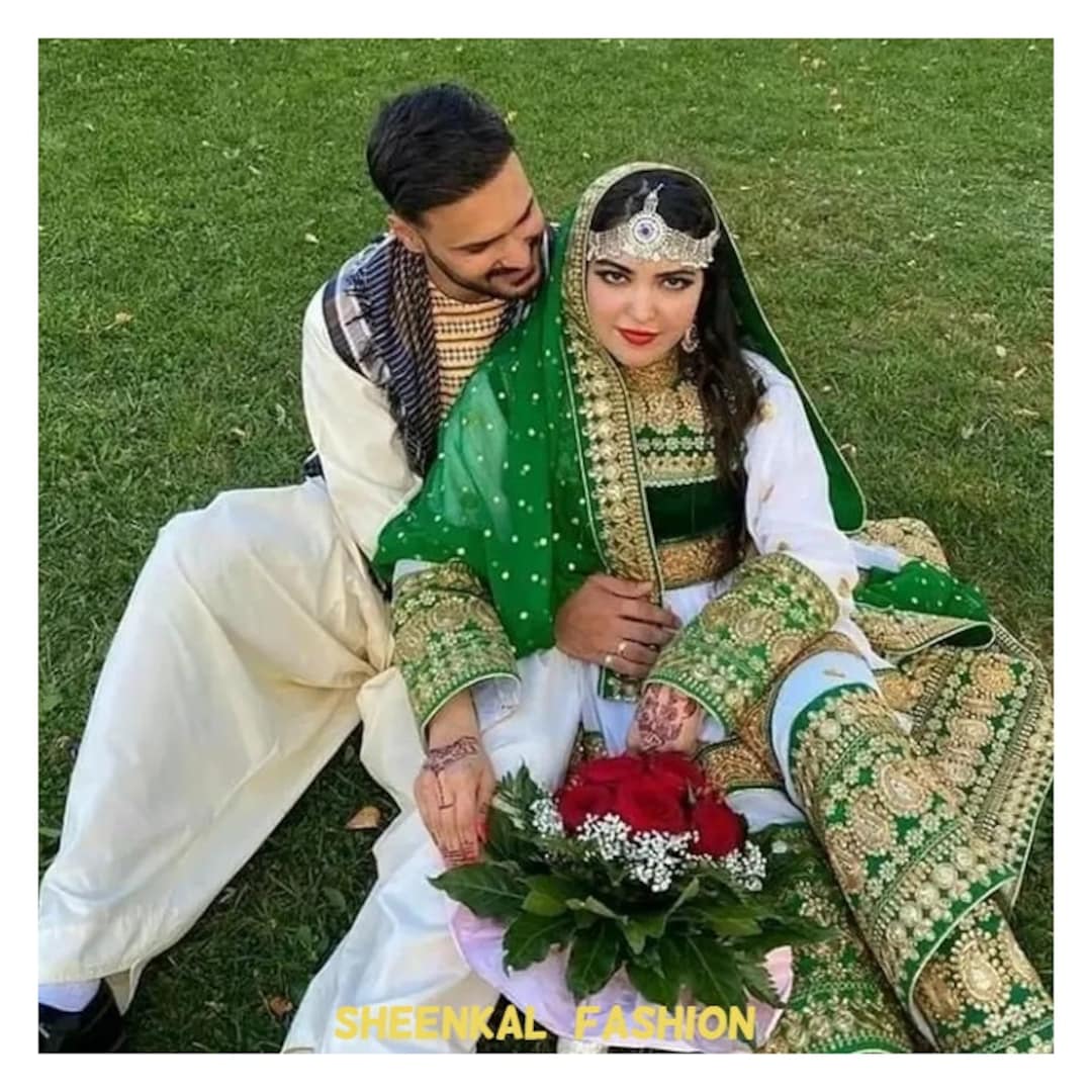 Wedding Afghan Dress for Women - Traditional Afghan Dress With Full ...