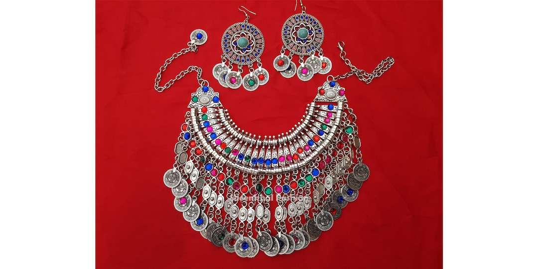 Afghan Jewelry Set Hand Made Afghani Necklace and Earings - Etsy