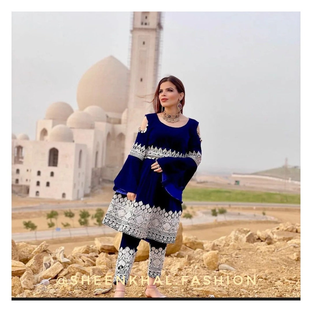 Blue Afghan Dress for Women Traditional Afghan Dress With - Etsy