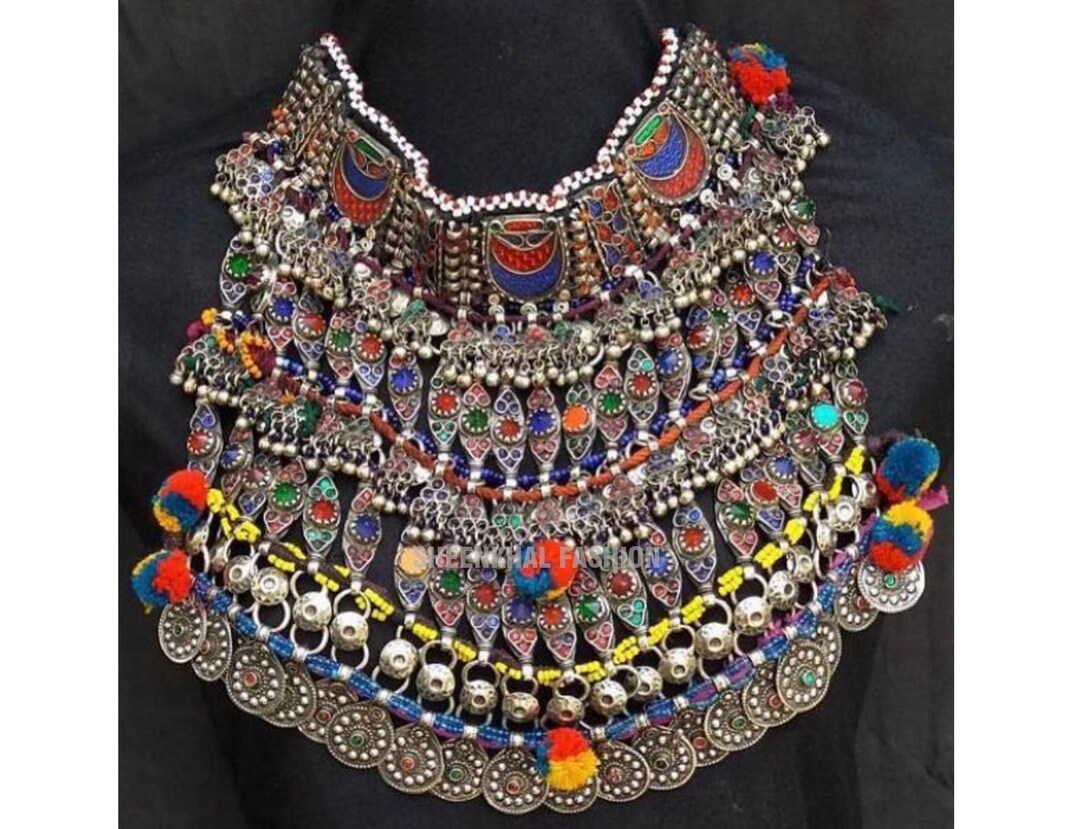 Traditional Kuchi Afghan Jewelry Set Hand Made Afghani Necklace ...