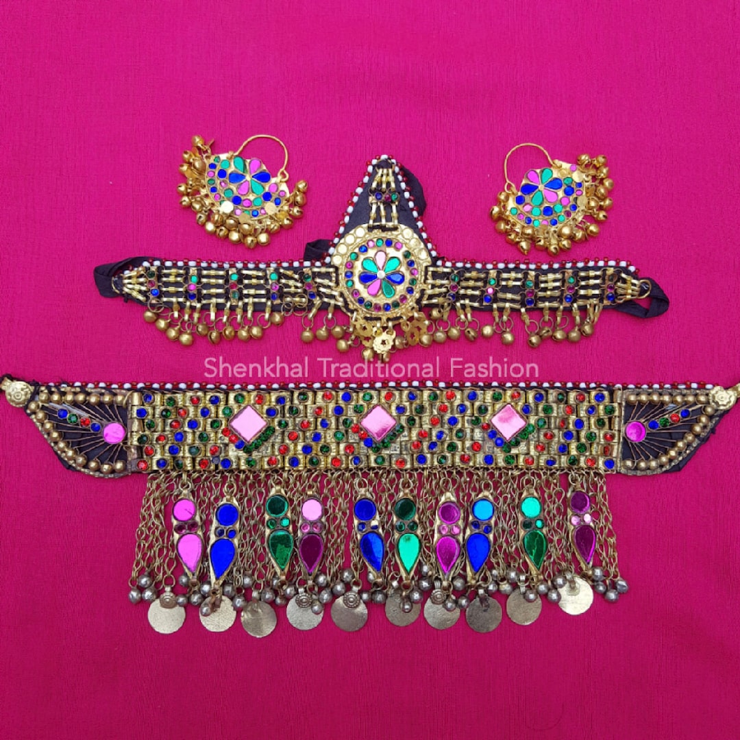 Afghan Jewelry Set Hand Made Afghani Necklace and Earings Afghani ...