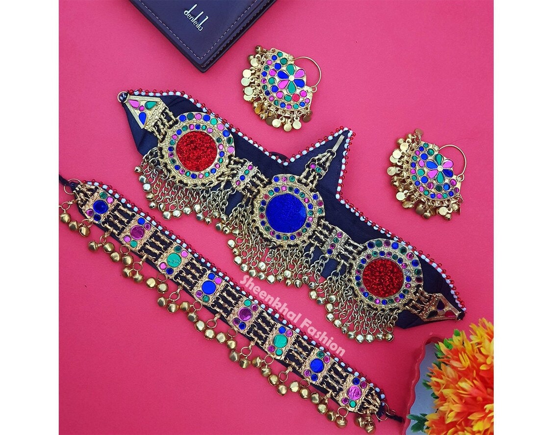 Afghan Jewelry Set Hand Made Afghani Necklace and Earings - Etsy