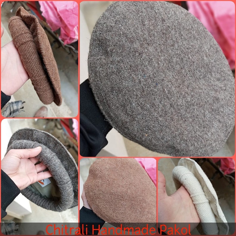 Afghan Pakol With Feather Chitrali Hand Made Pakol Hat Traditional ...
