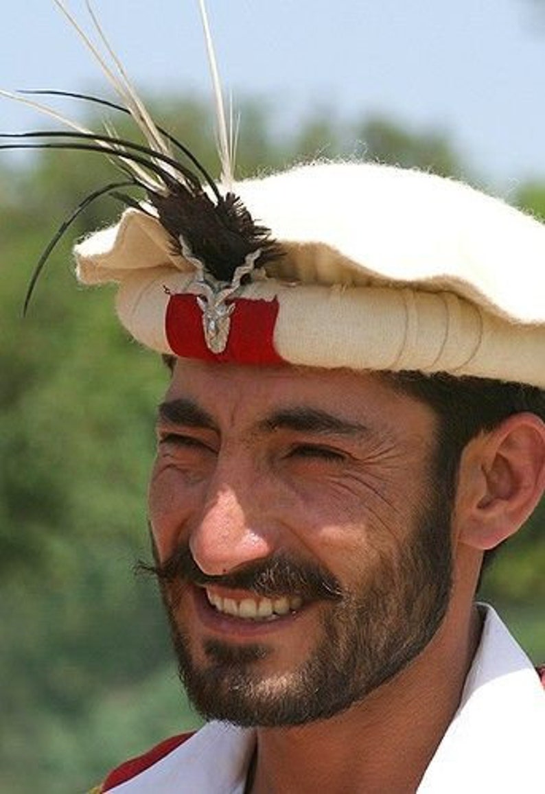 Afghan Pakol With Feather Chitrali Hand Made Pakol Hat - Etsy Australia