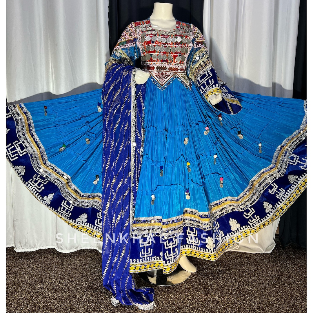Afghan Wedding Dress for Women Nikkah - Traditional Afghan Dress With ...