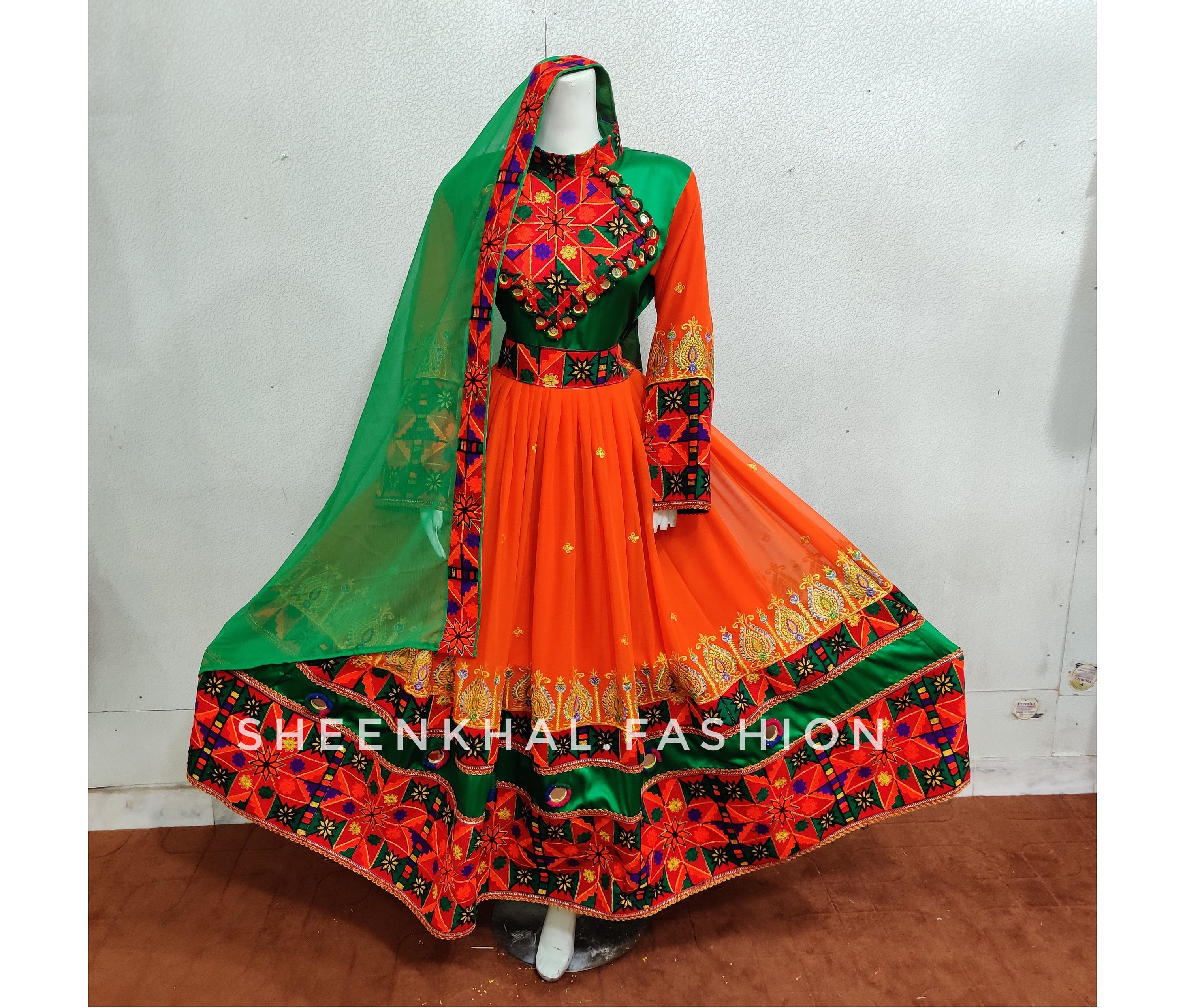 Traditional Afghan Dress for Nikkah With Full Hand Made With - Etsy