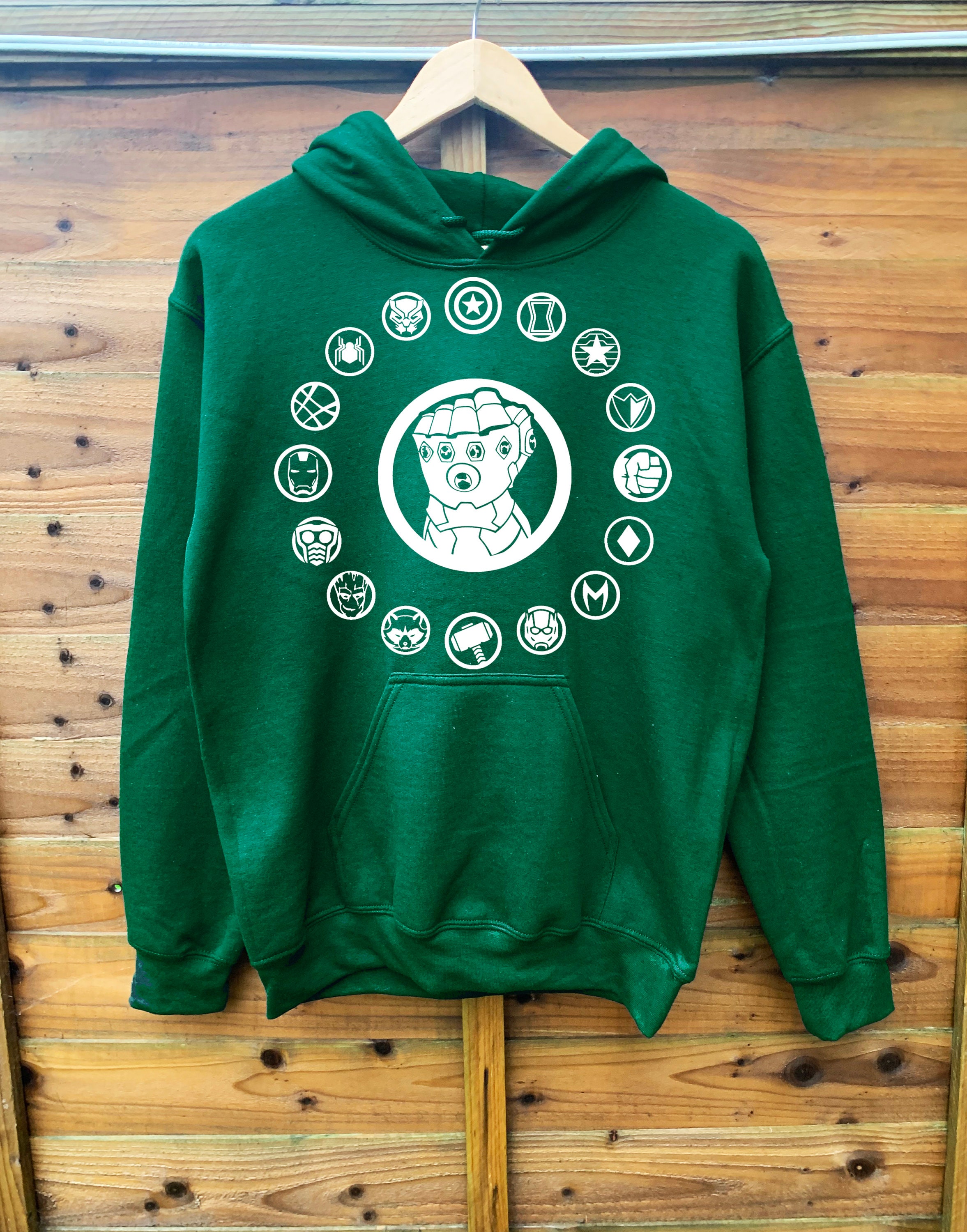 Avenger Symbols Infinity Gauntlet Adults Unisex Hoodie | Etsy