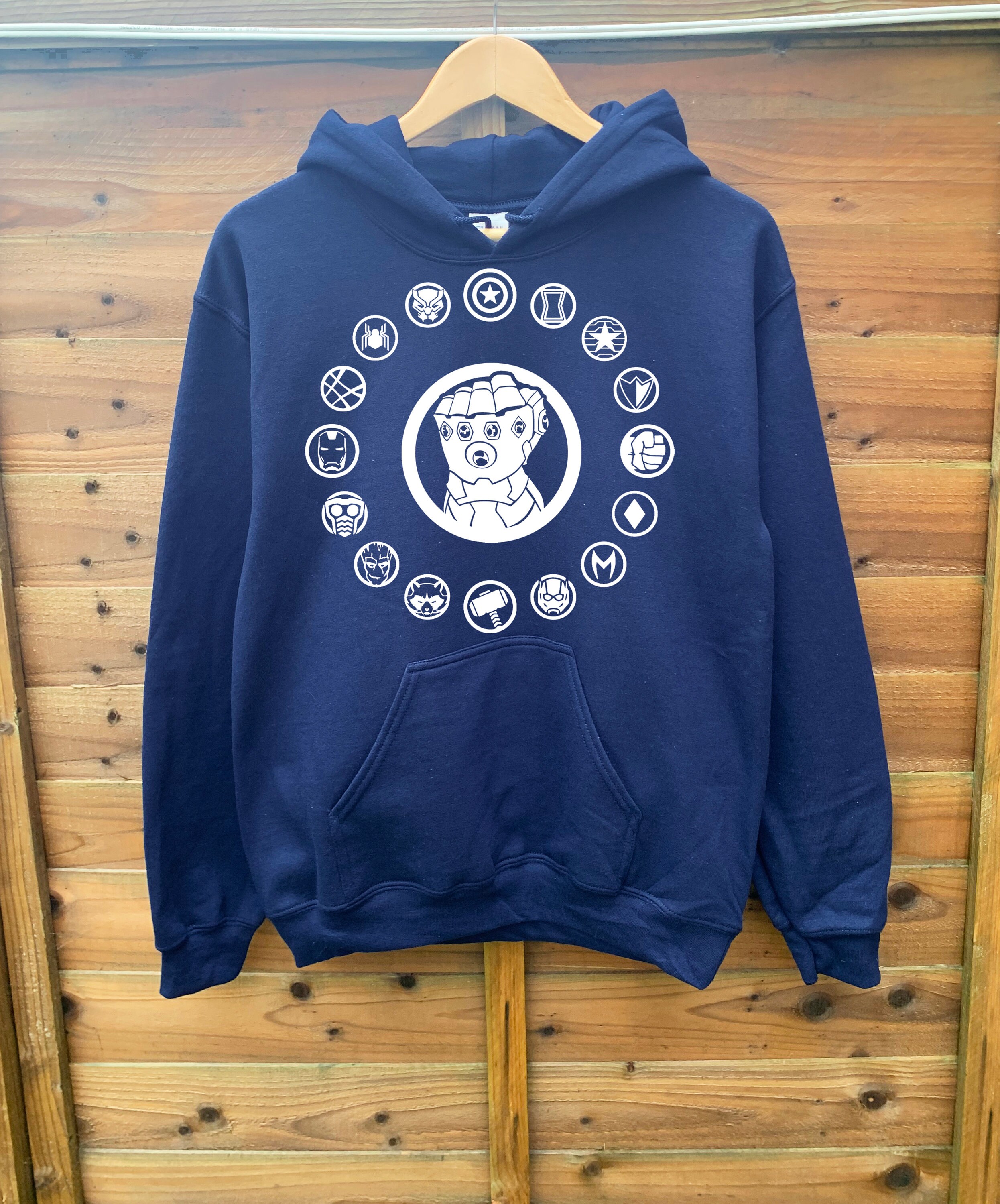 Avenger Symbols Infinity Gauntlet Adults Unisex Hoodie | Etsy