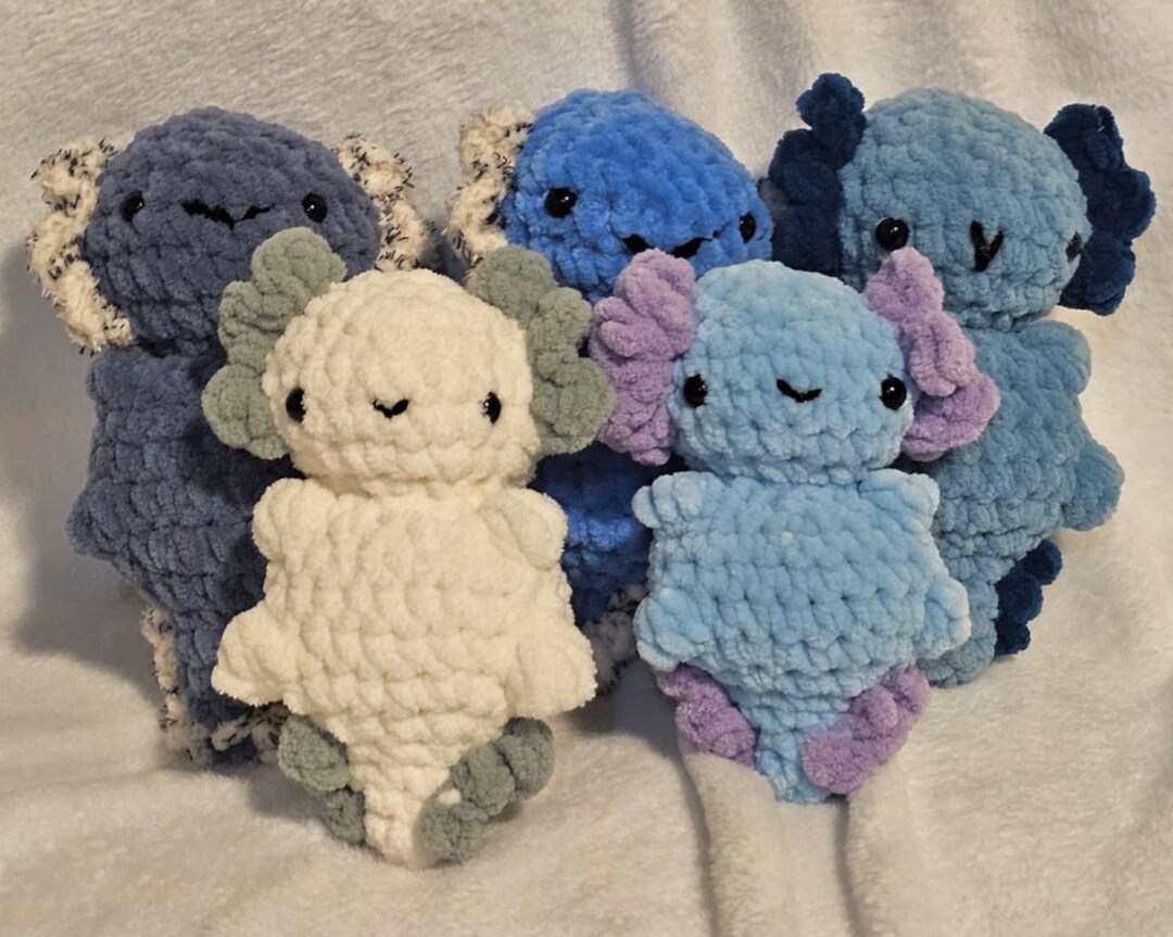 Super Cute Crochet Axolotls - Etsy