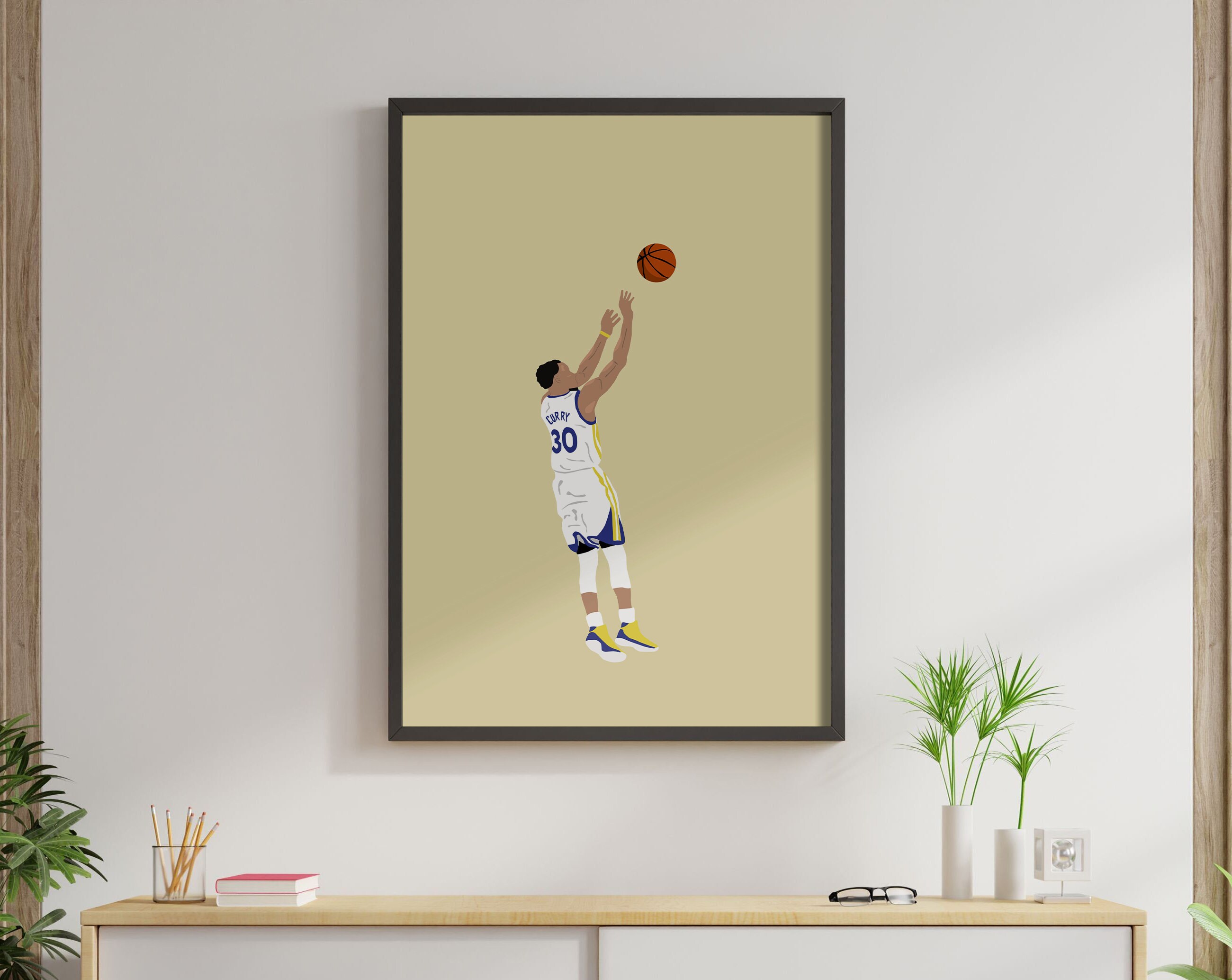 Steph Curry Poster. Warriors Minimalist Modern Art Print. - Etsy