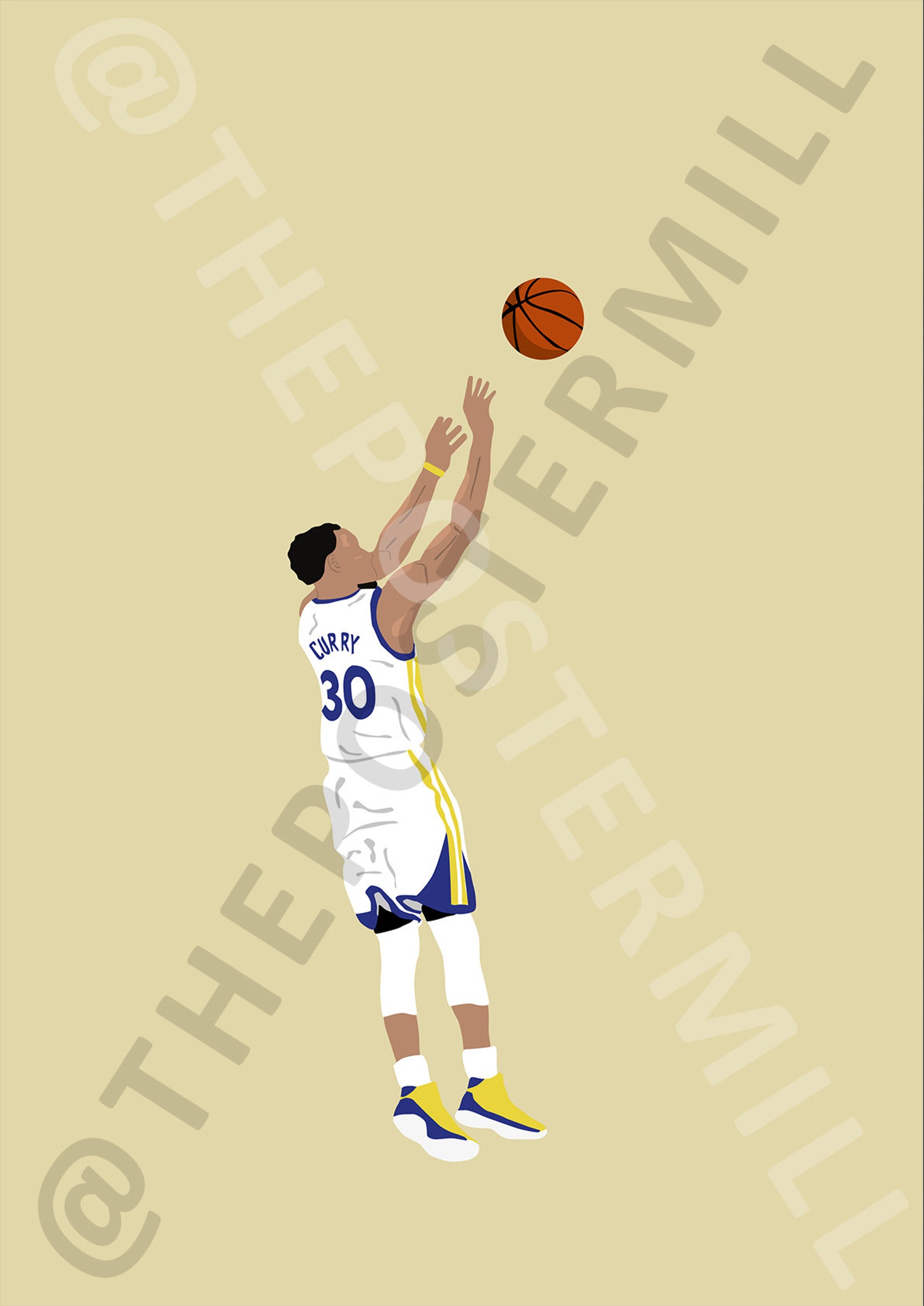Steph Curry Poster. Warriors Minimalist Modern Art Print. - Etsy