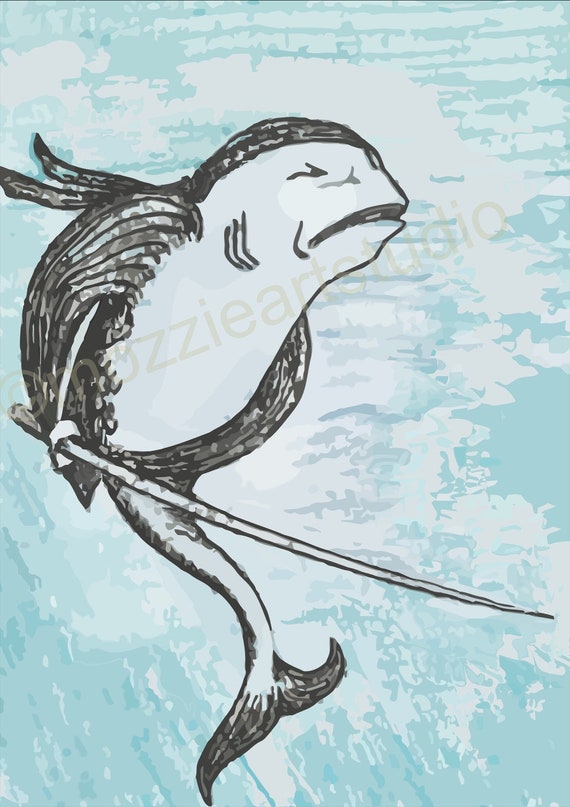 Ninjimals Ninja Fish Digital Art | Etsy