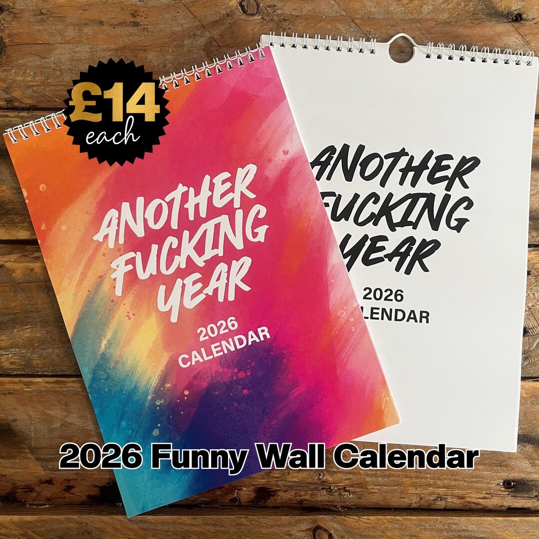 Funny Swear Word Calendar 2026 - A4 Monthly Wall Calendar - Etsy UK