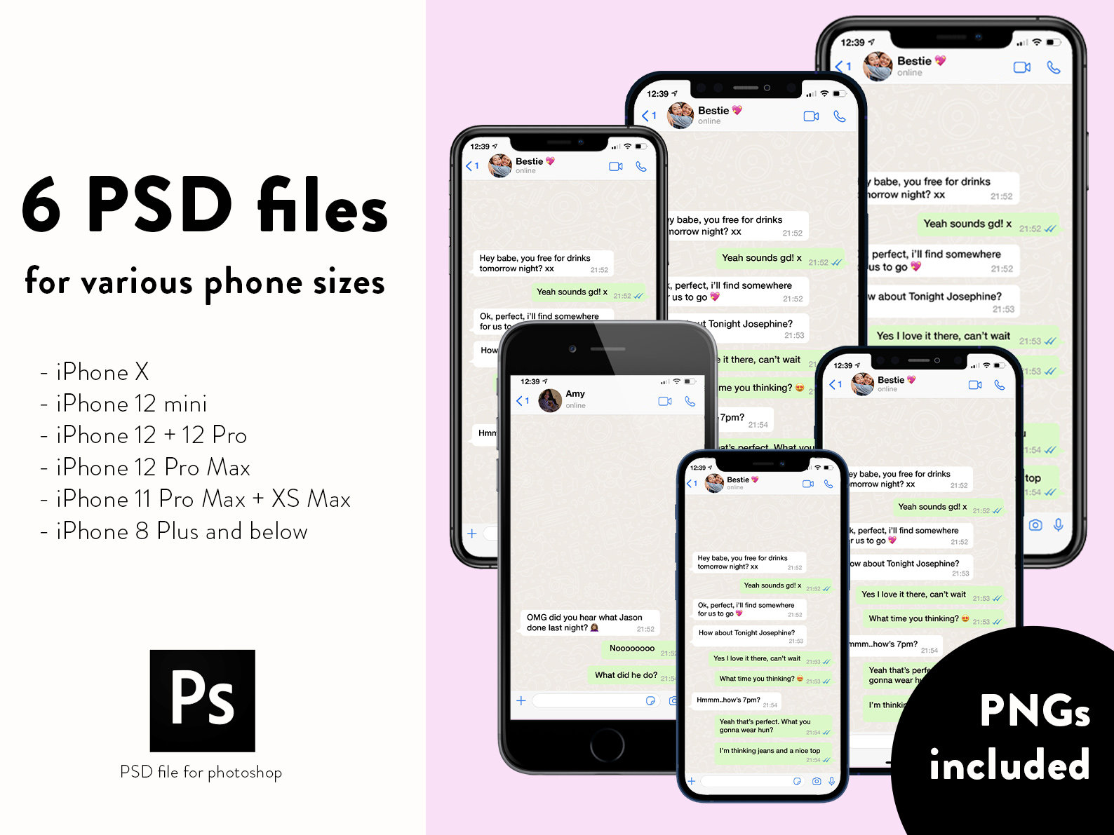 Whatsapp Conversation Mockup - Etsy