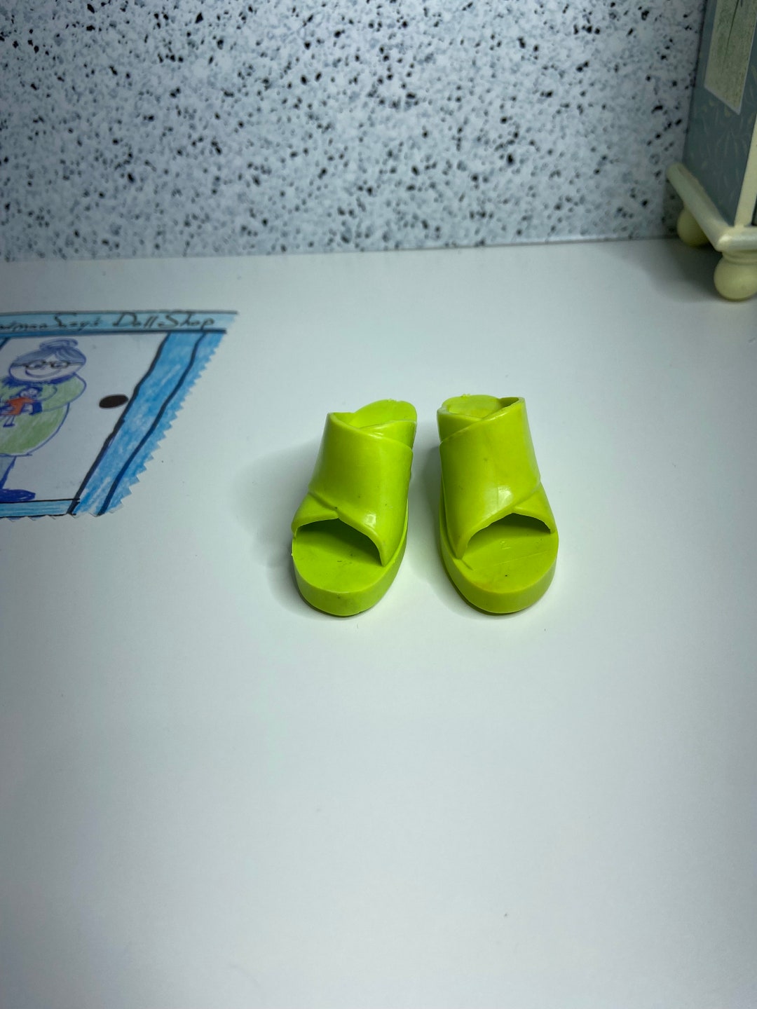Vintage Ideal Lime Green Clogs for Tiffany Taylor Doll - Etsy