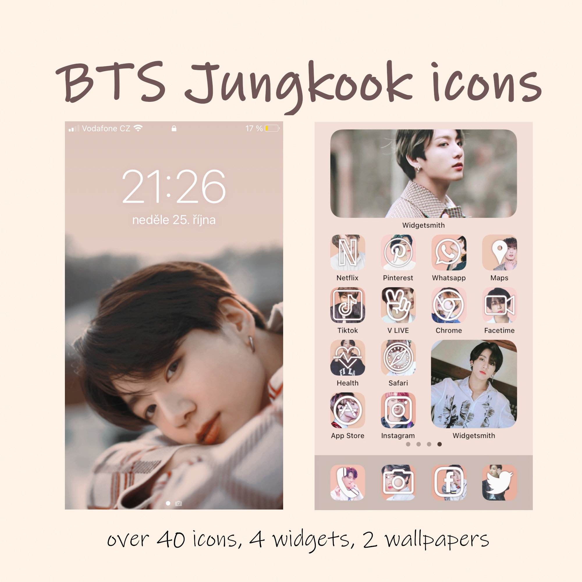 BTS Jungkook Ios 14 Icons Bangtan Boys Widgetsmith Widget Photos ...