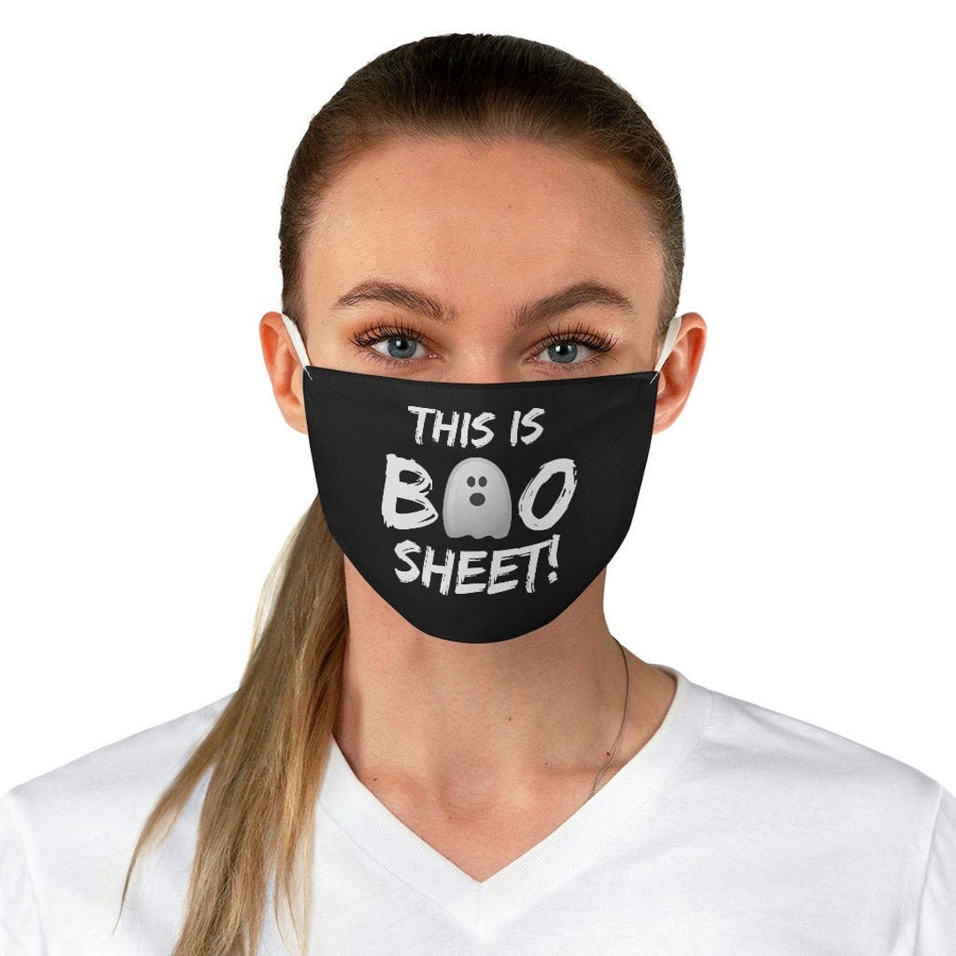 Funny Halloween Mask This is BOO Sheet Ghost Snug-fit Polyester Face ...