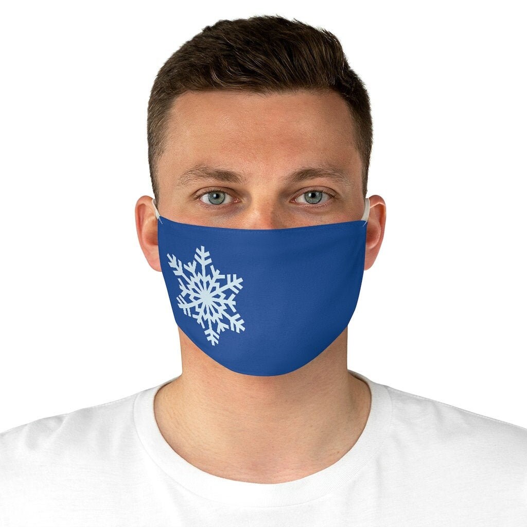Snowflake Mask Merry Christmas Happy Holidays Fabric Face Mask - Etsy 日本
