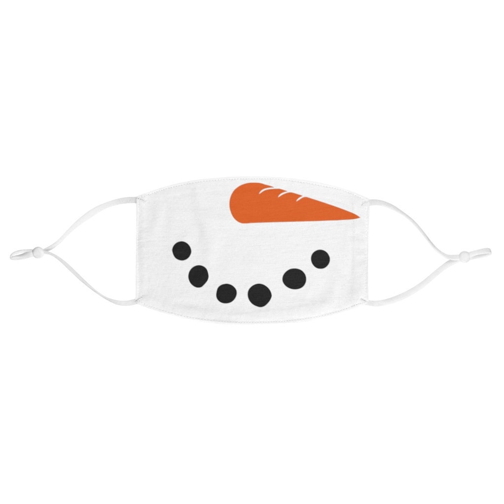 Snowman Mask Christmas Holiday Fabric Face Mask - Etsy