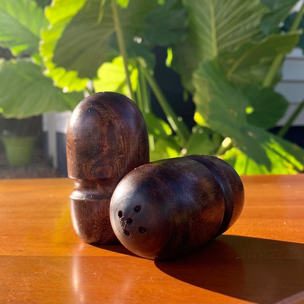 Teak Salt and Pepper - Etsy