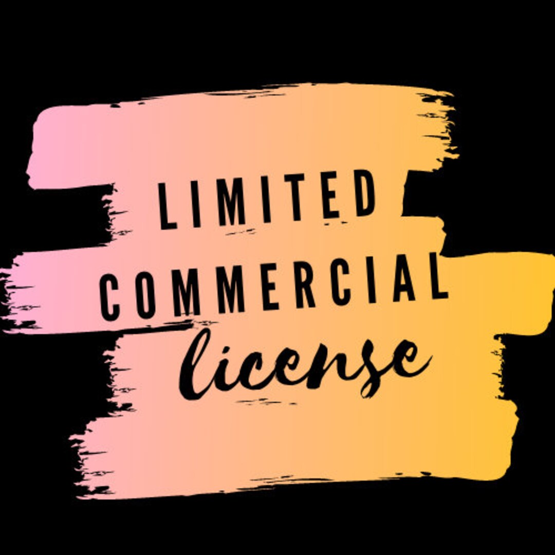 LIMITED Commercial License Single Design - Etsy