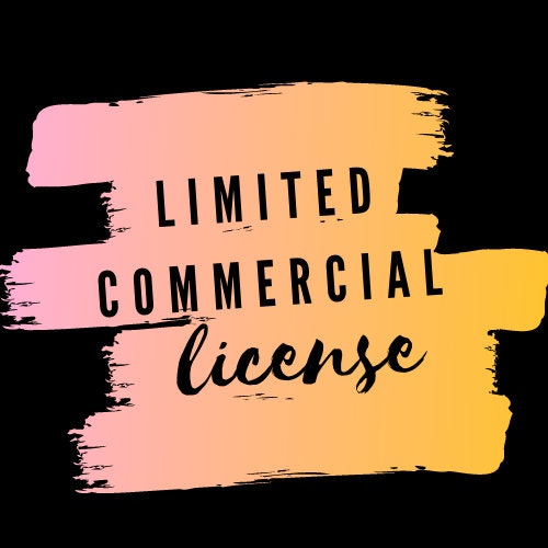 LIMITED Commercial License Single Design - Etsy