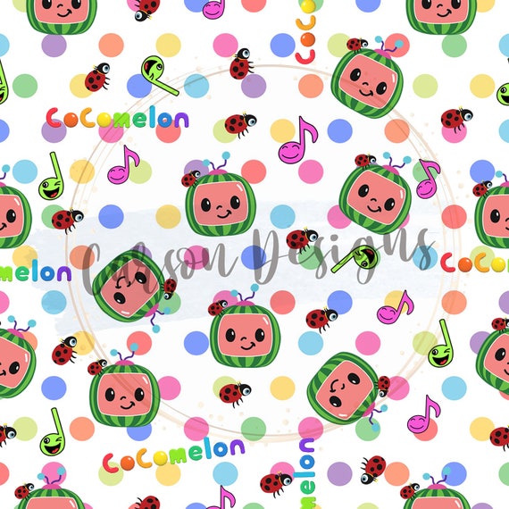 COCOMELON Seamless Pattern Watermelon Digital Download - Etsy