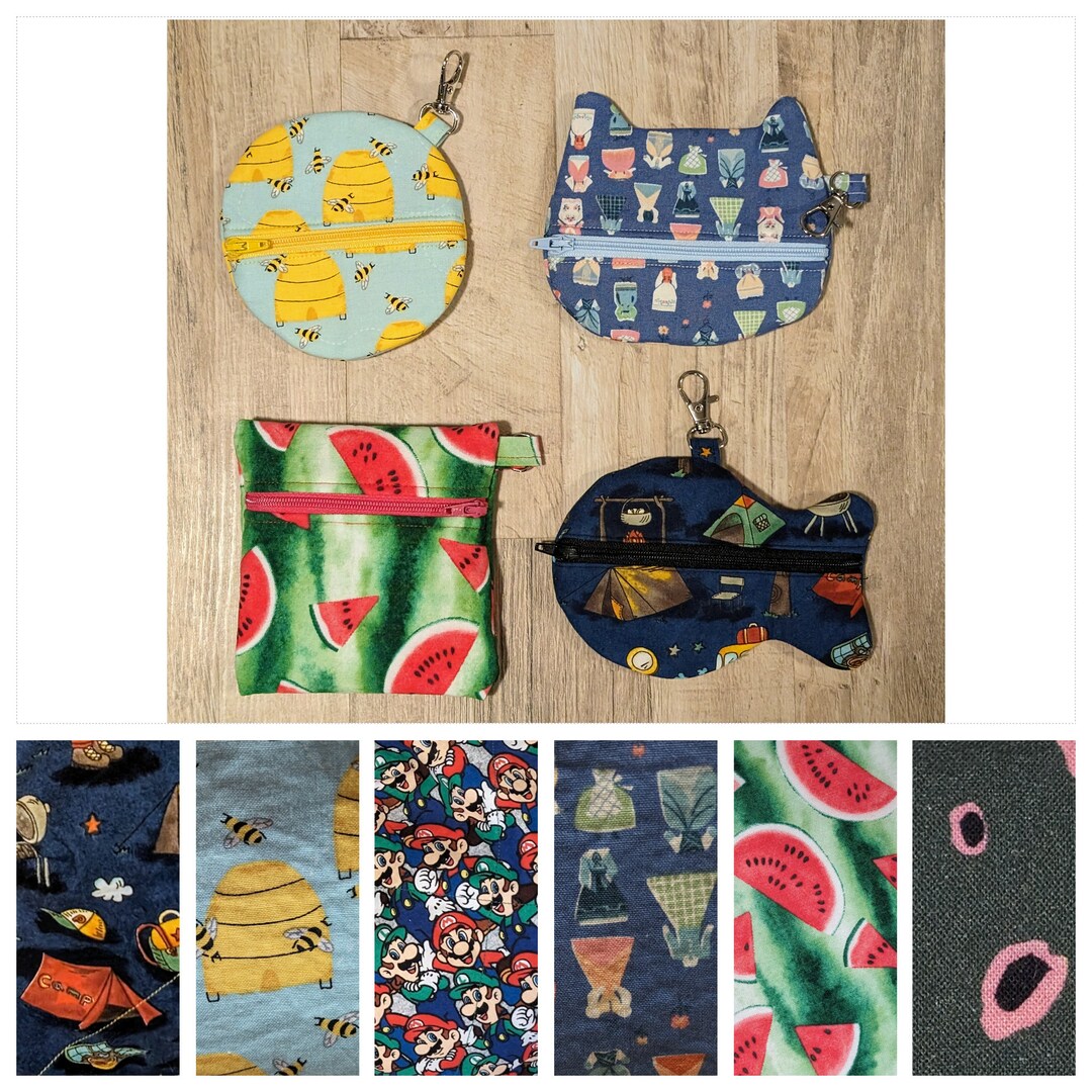 Small Keychain Pouches - Good for Coins, Ear Buds and Other Small Items ...