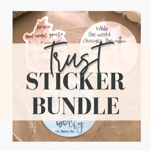 Trust Catholic Vinyl Sticker Bundle Catholic Sticker Pack - Etsy