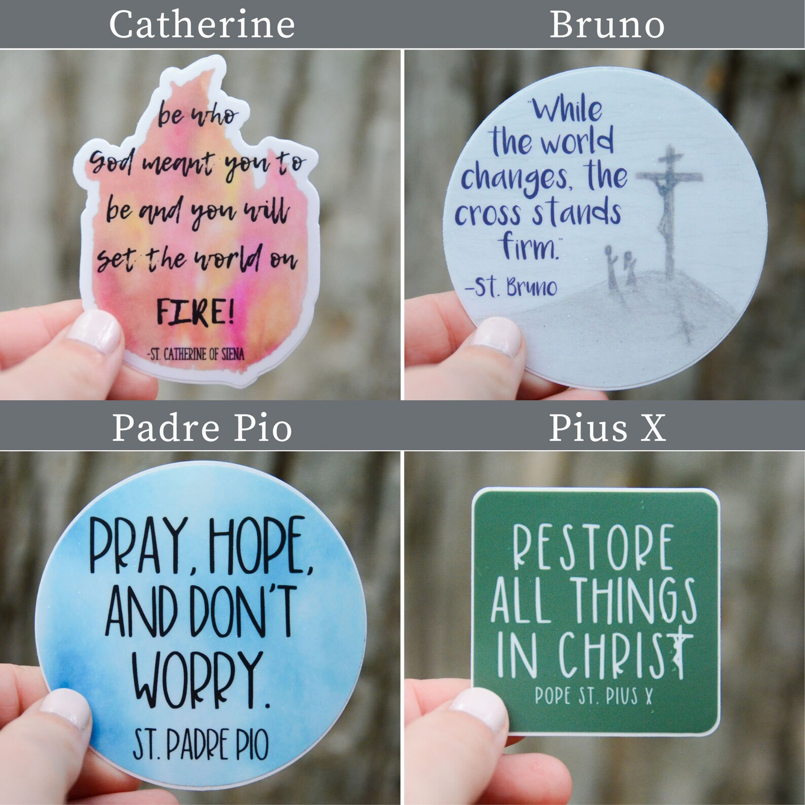 10 Pack of Catholic Saint Vinyl Stickers Custom Sticker - Etsy