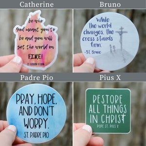 10 Pack of Catholic Saint Vinyl Stickers Custom Sticker - Etsy