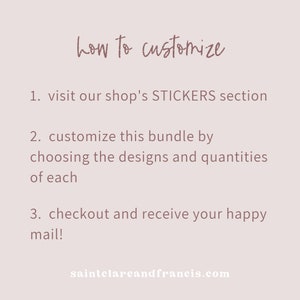 3, 5, 10, or BULK Catholic Sticker Bundle | Catholic Teacher Gift ...