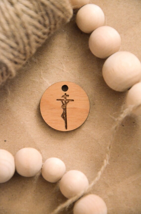 Crucifixion Catholic Wood Attachment Catholic Saint Quote | Etsy