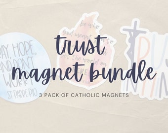 5 Pack Catholic Magnet Bundle Catholic Saint Quote Magnet | Etsy
