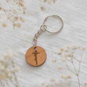 Crucifixion- Catholic Wood Keychain | Catholic Saint Quote Keychain ...