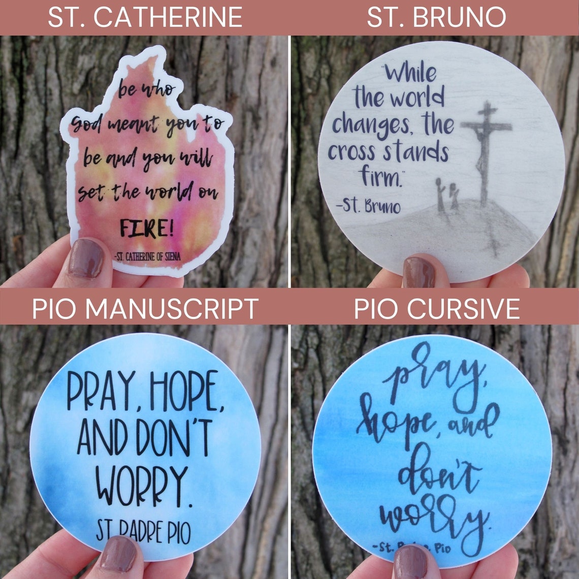 10 Pack of Catholic Saint Vinyl Stickers Custom Sticker | Etsy