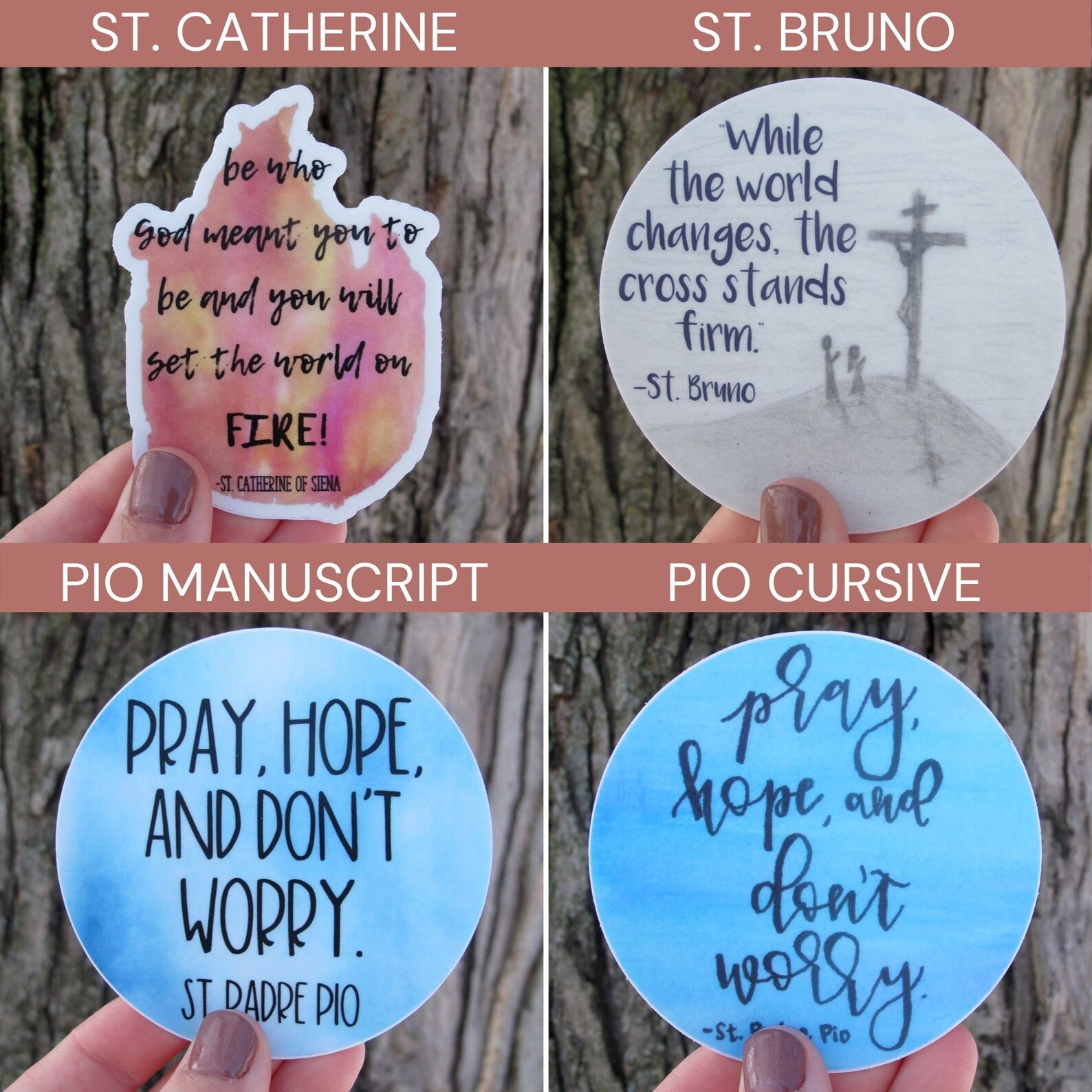 10 Pack of Catholic Saint Vinyl Stickers Custom Sticker | Etsy