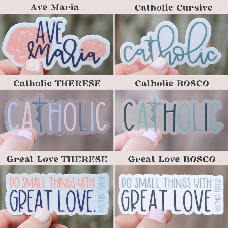 10 Pack of Catholic Saint Vinyl Stickers Custom Sticker - Etsy
