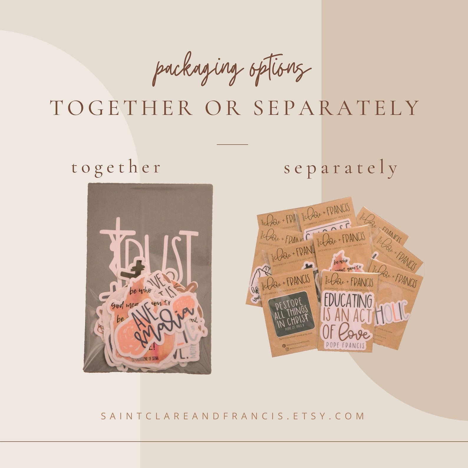 10 Pack of Catholic Saint Vinyl Stickers Custom Sticker | Etsy