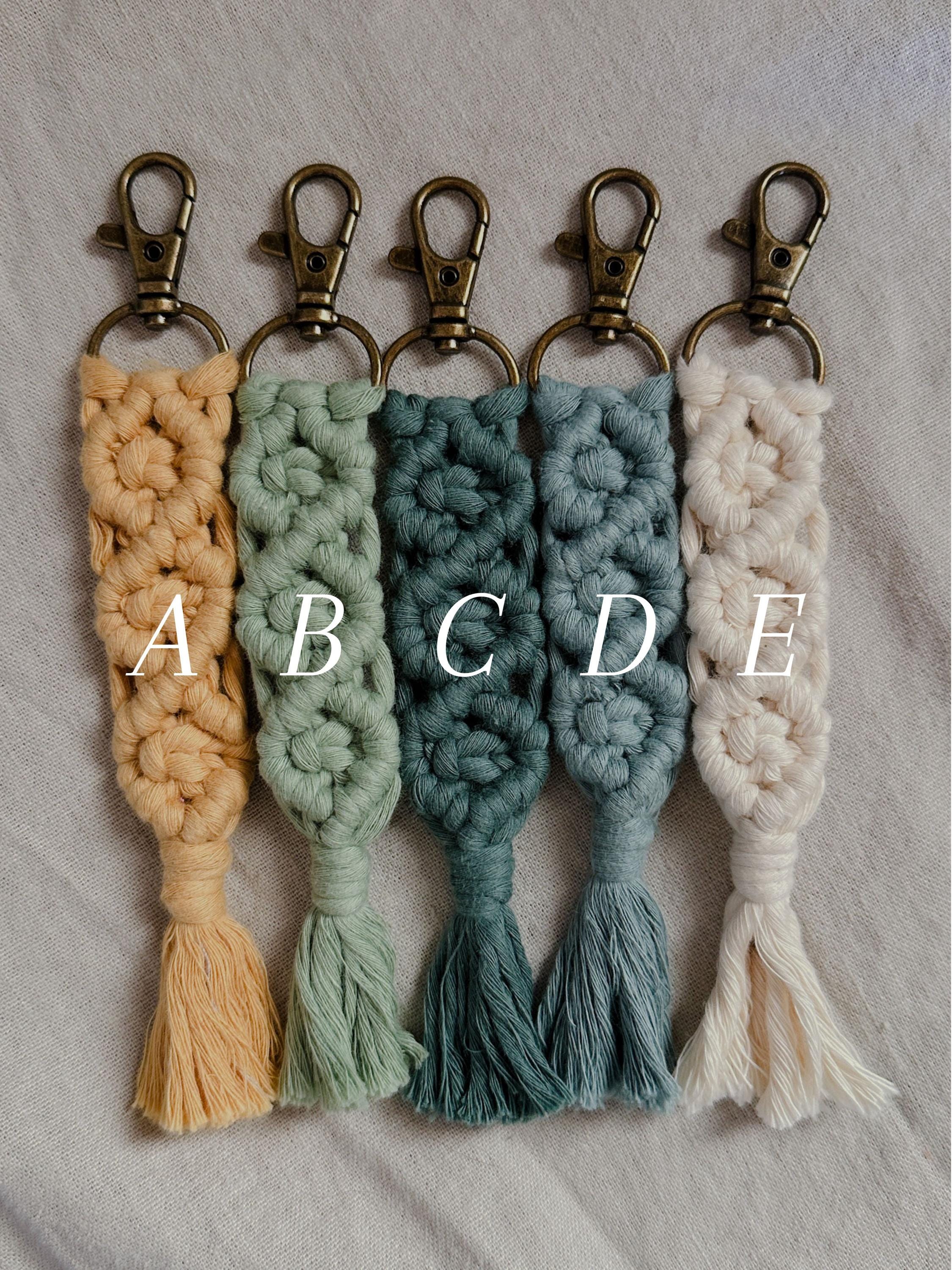 Catholic Macrame Keychain With Wood Attachment | Catholic Saint Quote ...