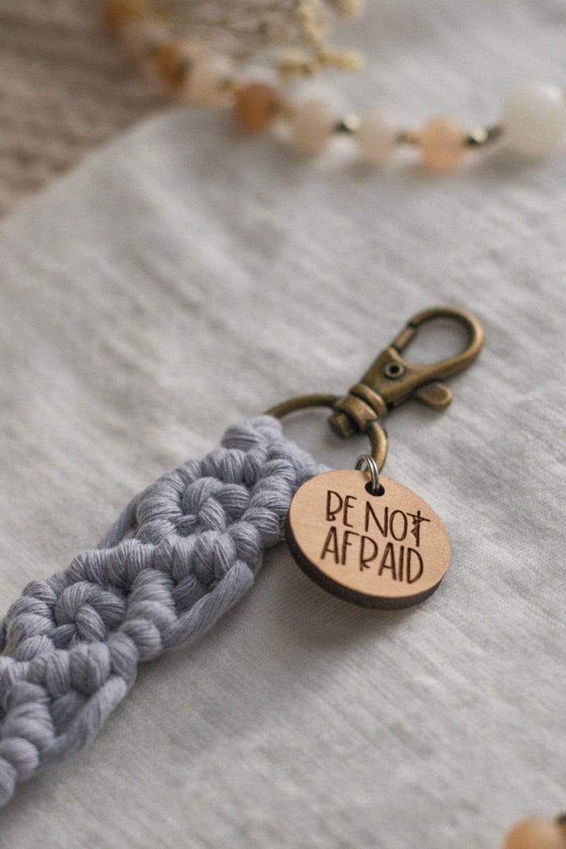 Build Your Own - Catholic Macrame Keychain With Wood Attachment ...