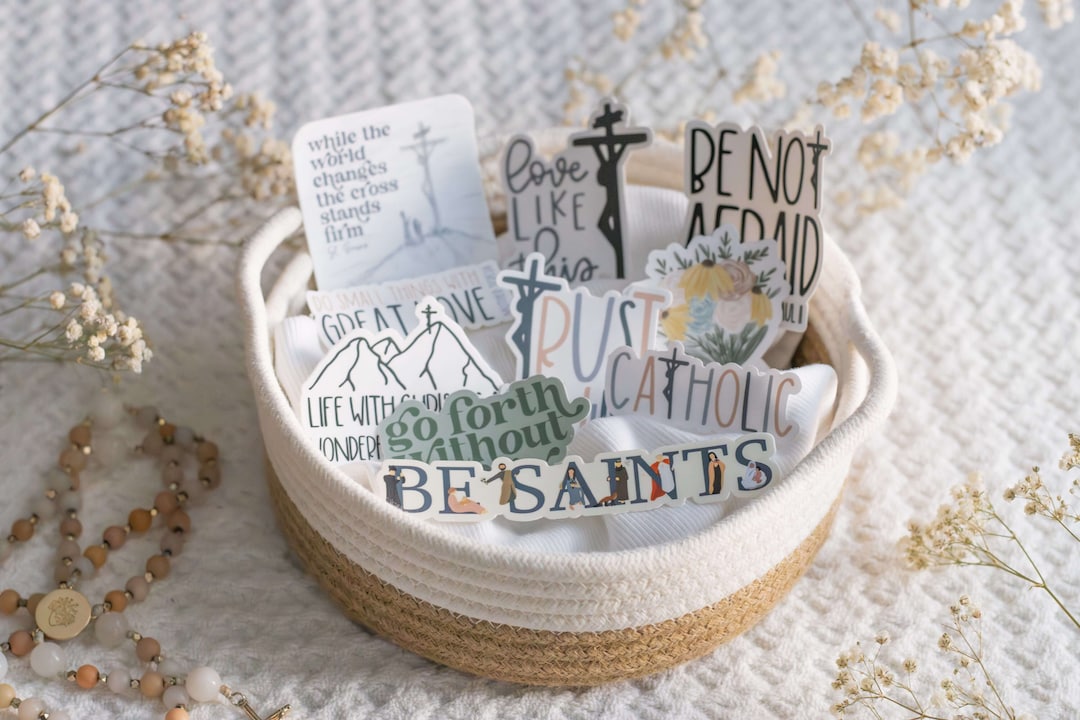 10 Pack - Catholic Easter Basket Sticker Bundle | Catholic Stickers for ...